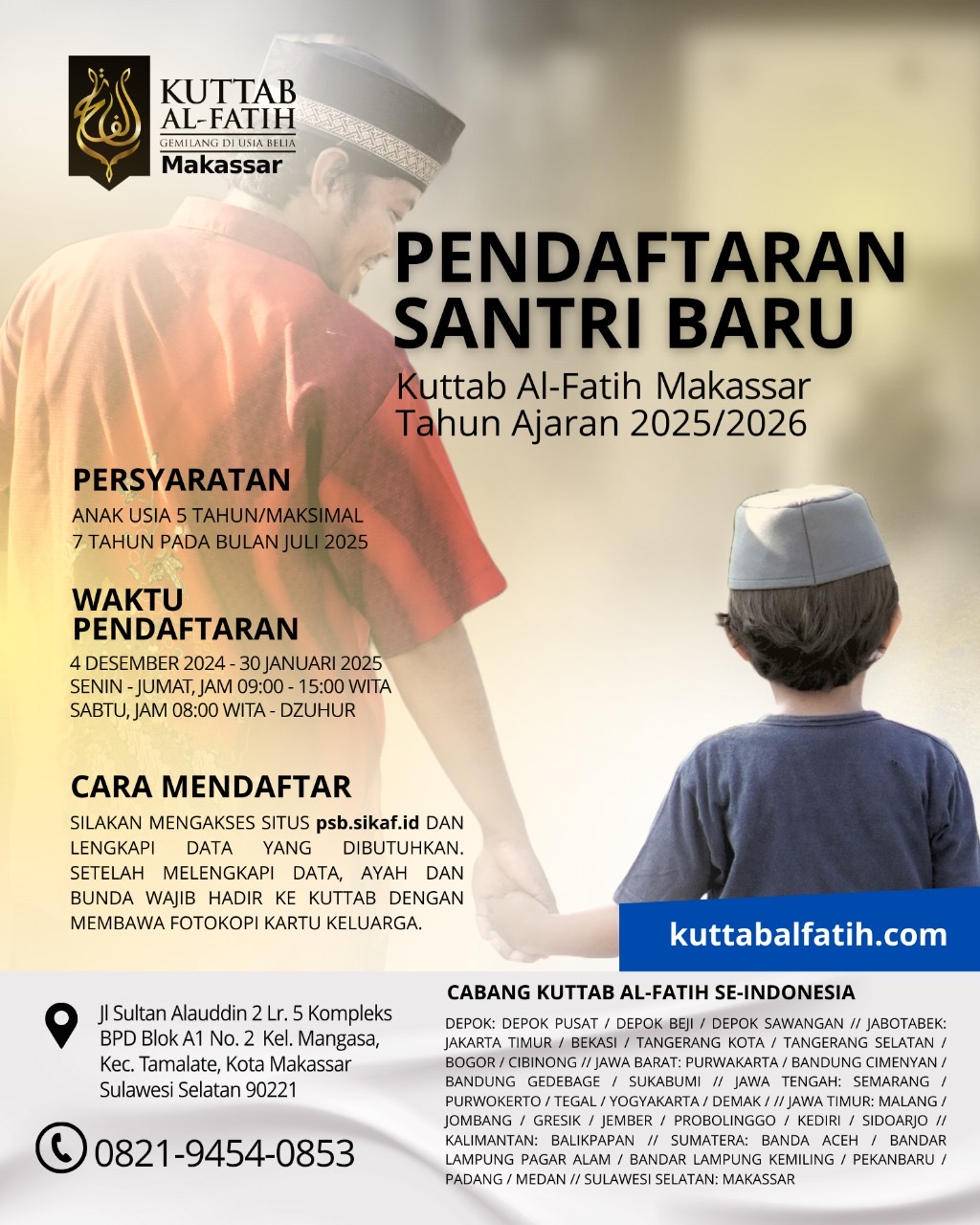 Penerimaan Santri Baru Kuttab Al-Fatih Makassar Tahun Ajaran 2025/2026 ...